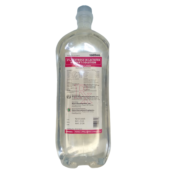 EURO-MED 5% Dextrose in Lactated Ringer's Solution for IV Infusion 1L price in the Philippines ...